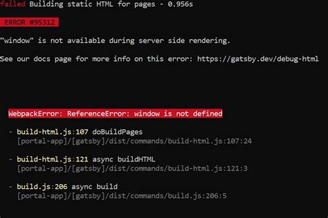 Gatsby Build Error Window Is Not Available During Server Side Rendering Issue