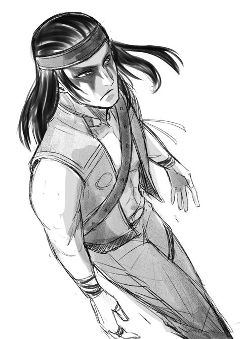 A Black And White Drawing Of A Woman With Long Hair Wearing A Bandana Holding Her Hands Out