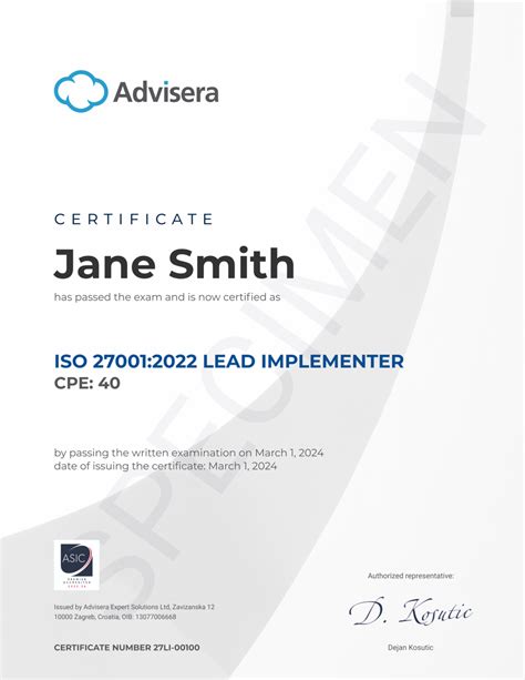 Free Iso 27001 Lead Implementer Training Course And Certification Advisera