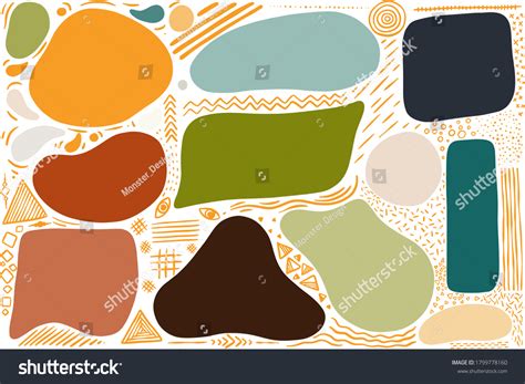 Set Abstract Shaps Hand Drawn Vector Stock Vector Royalty Free 1799778160 Shutterstock