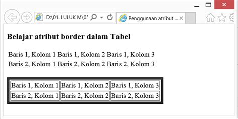 Mengenal Atribut Border Cellpadding Dan Cellspacing Dalam Tabel Html