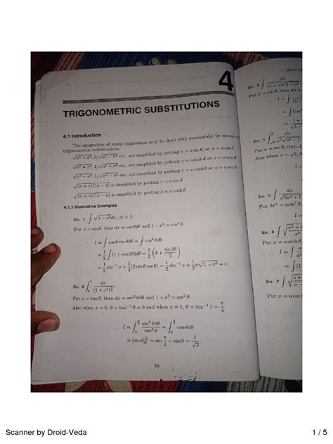 Trigonometric Substitution Pdf Computers