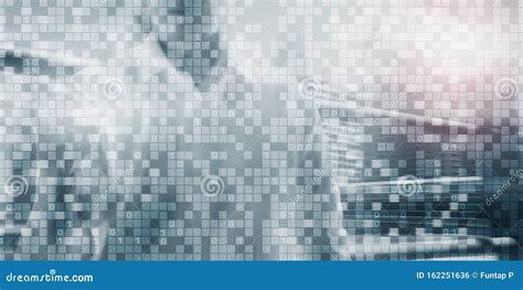 Digital Binary Code Business Background Matrix Abstract Futuristic Wallpaper Stock