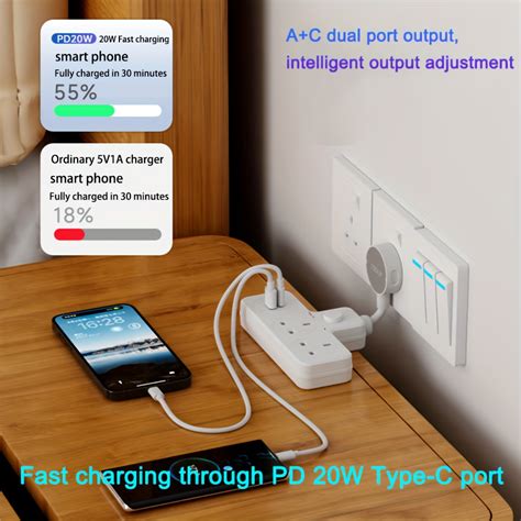 Uk Household Extension Cord Multi Power Socket Usb Socket Smart Plug