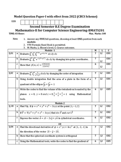 Model Qp01 Bmats201 For Computer Science Stream Pdf Vector Space Matrix Mathematics