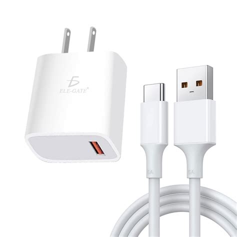 Cargador Rápido Para Teléfono Celular De 5v 2 1a De Tipo C Con Cable De