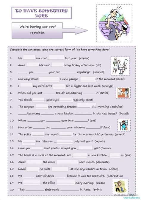 The Causative Homework Interactive Worksheet Topworksheets
