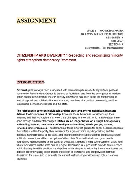 Citizenship And Cultural Diversity In Nepal Pdf Multiculturalism