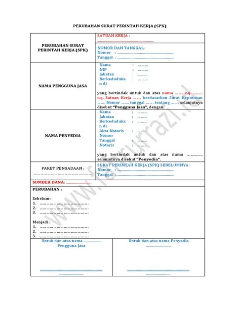 Contoh Perubahan Addendum Spk Pdf