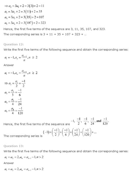 Maths Ch 9 Sequences And Series Class 11 Ncert Solutions