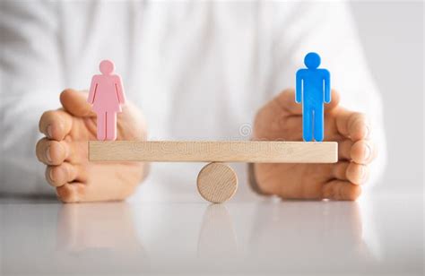 Equal Gender Seesaw Balance Stock Image Image Of Seesaw Business