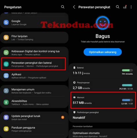 Cara Cek Ram Hp Samsung A G G Dengan Detail Teknodua