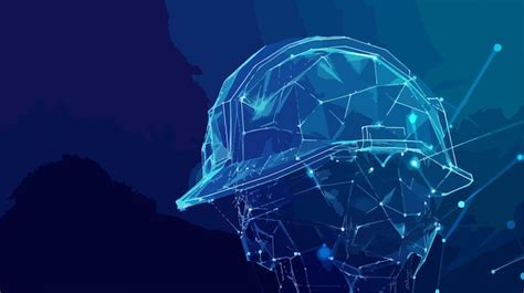 Abstract 3d Mesh Object Technology Low Poly Template Premium Ai Generated Vector