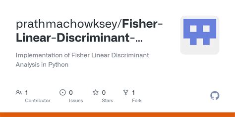 GitHub Prathmachowksey Fisher Linear Discriminant Analysis