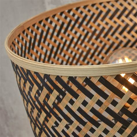 GOOD MOJO Java Table Lamp Pyramid Natural Black Lights Co Uk