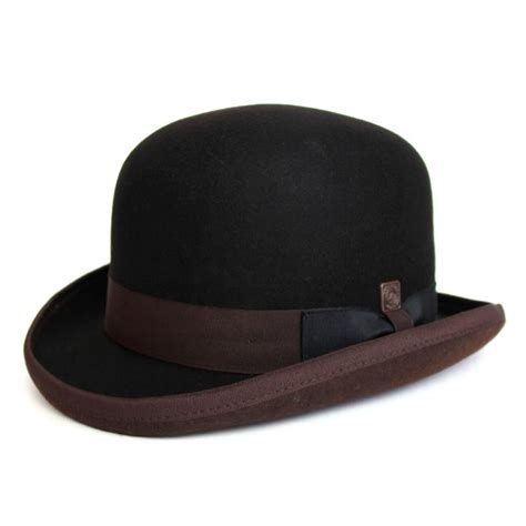 Brooke Black Brown Wool Felt Bowler Derby Hat Dasmarca Hats Wolf