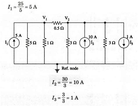 Nodal Method Statement Circuit Diagram Formula Solved Example Problems