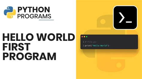 Hello World In Python Python Tutorial Python Programming Youtube