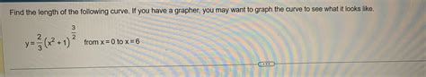 Solved Find The Length Of The Following Curve If You Have A Chegg