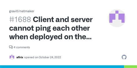 client and server cannot ping each other when deployed on the same host