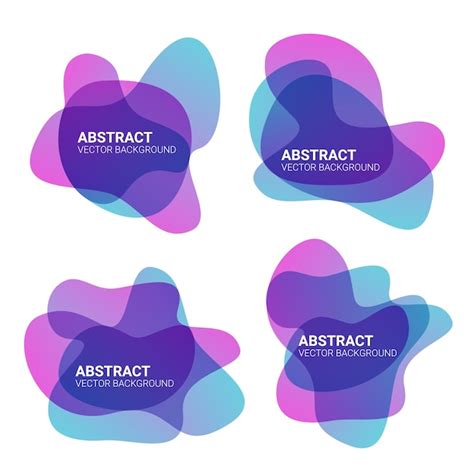 premium vector blur free form shapes color gradient collection fluid