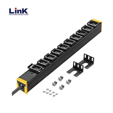 Pdu 19 Inch 12 Way Iec C13 3 Phase Power Distribution Unit Socket For Network Rack Cabinet