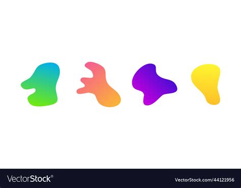 Gradient Liquid Blob Shapes Royalty Free Vector Image