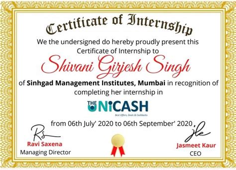 shivani singh on linkedin internship theunicash opportunity