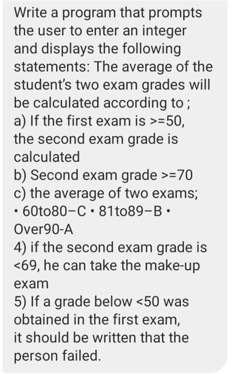 Solved Write A Program That Prompts The User To Enter An Chegg