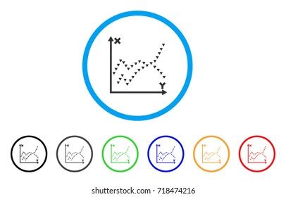 Functions Plot Icon Vector Illustration Style Stock Vector Royalty Free Shutterstock