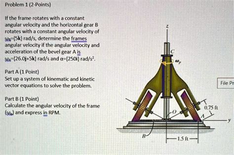 Problem12 Points If The Frame Rotates With A Constant Angular Velocity And The Horizontal Gear B