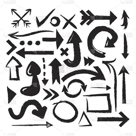 一组不同类型的箭头