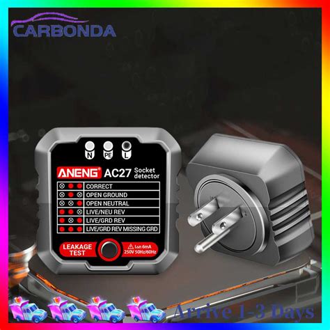 Aneng Ac27 Power Socket Checker Digital Display Circuit Breaker Finder