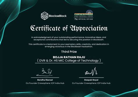 Rathan Raju On Linkedin Secured Third Place In Blockbash Hackathon