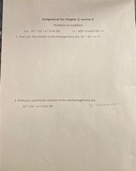 Solved Assignment For Chapter 3 Section 6 Problem 9