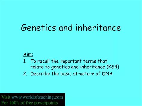 PPT Genetics And Inheritance PowerPoint Presentation Free Download ID 2934979