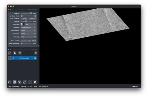 interactively position a render plane napari threedee