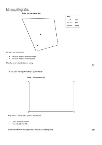 Edexcel Gcse Higher Unit 8 Transformations And Constructions Teaching Resources