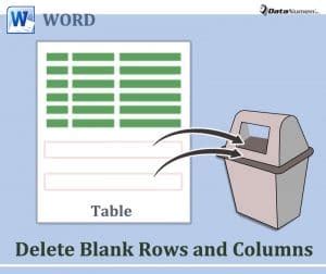 Fast Ways To Delete Blank Rows And Columns In Your Word Table