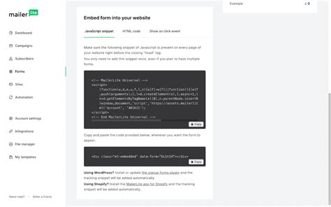How To Add A Mailerlite Signup Form To Your Website