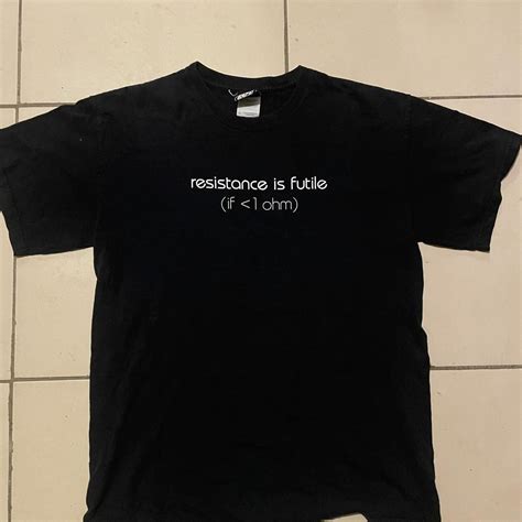 Black Cotton Streetwear Tee With Resistance Is Depop
