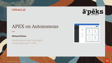 Oracle Apex Oracle Autonomous Database Always Free Oracle Cloud