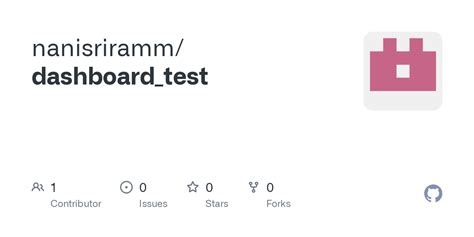 Github Nanisriramm Dashboard Test