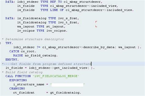 Generating Field Catalog For Alv Sap Community