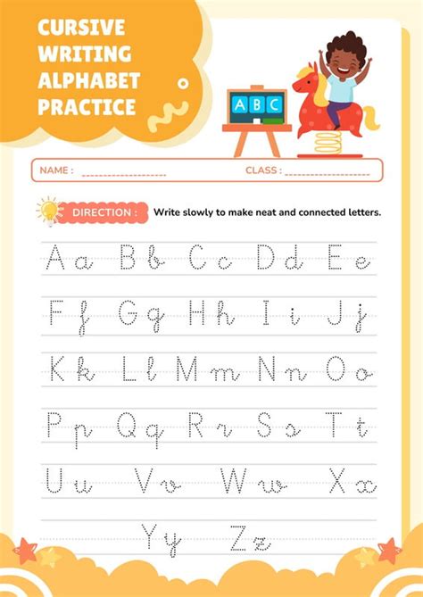 Free Printable Cursive Writing Worksheet Templates Canva