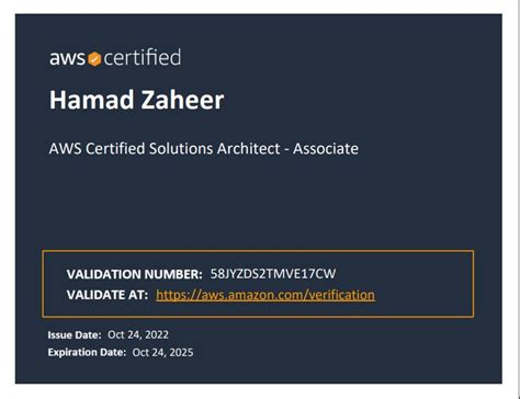 Hamad Zaheer On Linkedin Aws Certified Solutionarchitect