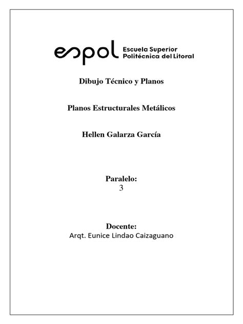 Plano Estructural Metálica Pdf Dibujo Técnico Tornillo