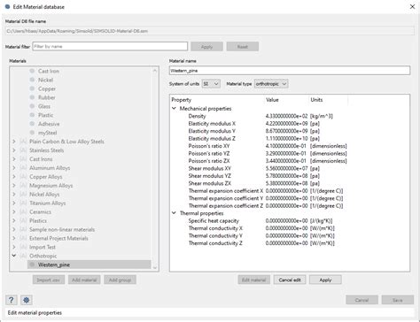 ss t 1010 material database