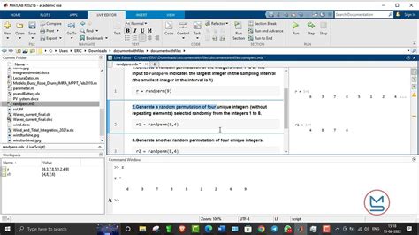 how to use randperm function in matlab matlab solutions mathworks