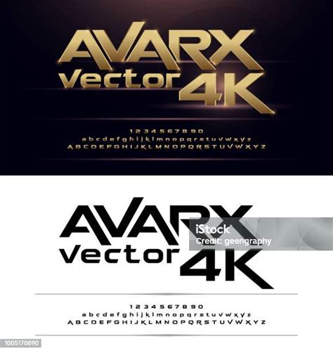 기술 알파벳 골드 메탈 릭 한 디자인 로고 포스터 초대장 독점 황금 편지 인쇄 술 수 일반 글꼴 디지털 및 스포츠 개념 벡터